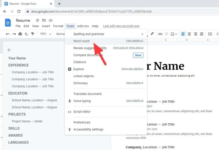 How to Add Sticky 'Word Count' to Google Docs - Vegadocs