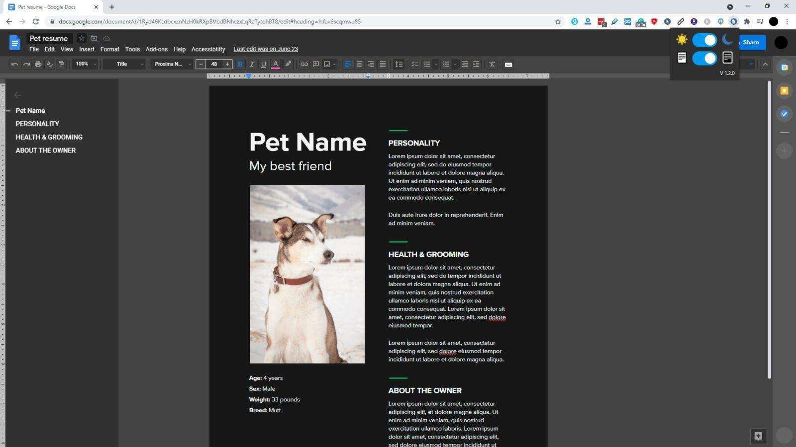 How to Enable Dark Mode on Google Docs Desktop - Vegadocs