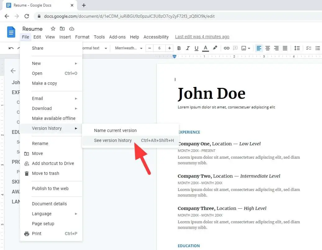 How to Delete Revision History in Google Docs Quickly - Vegadocs