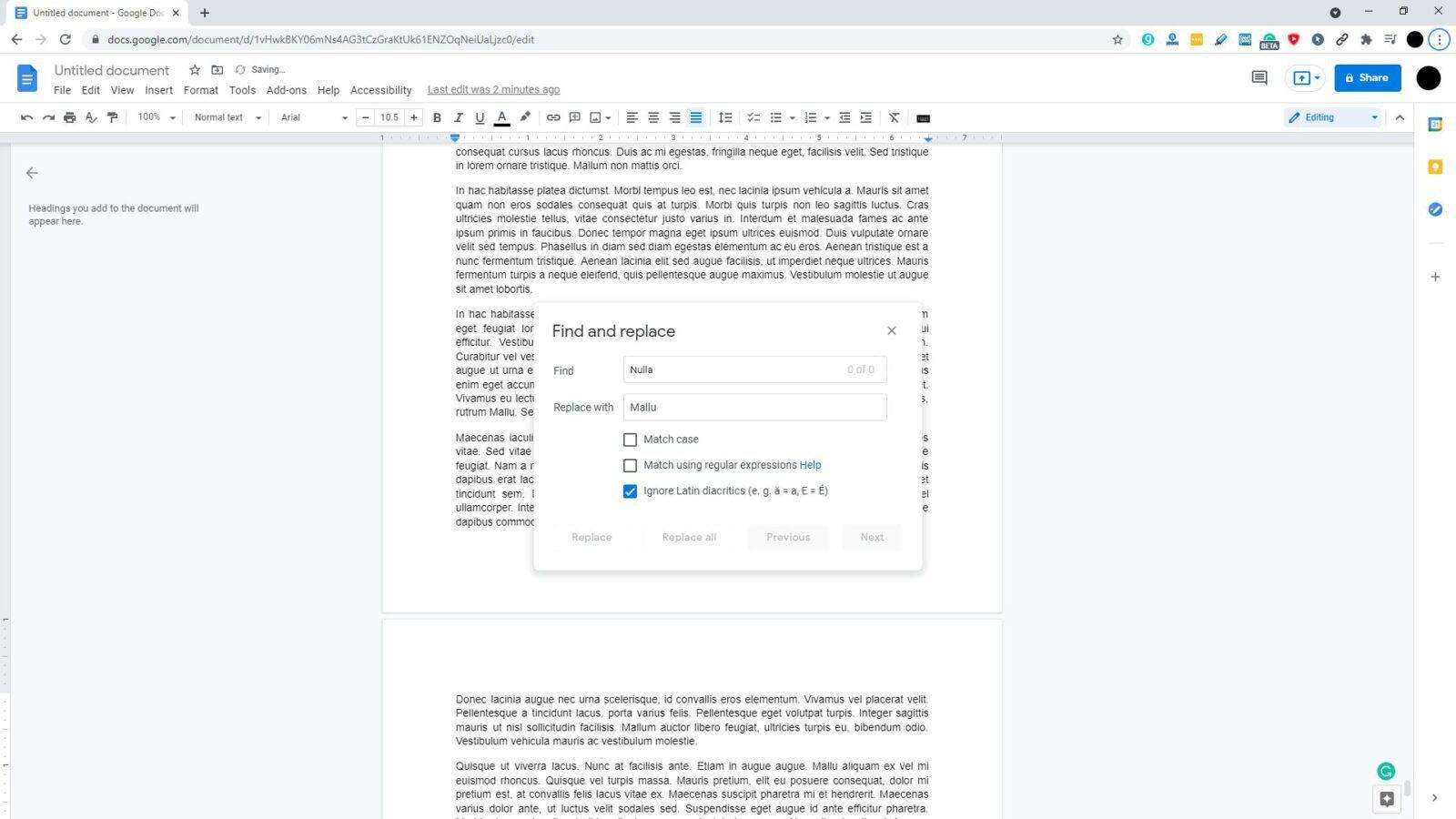 How to Find & Replace Specific Words on Google Docs - Vegadocs