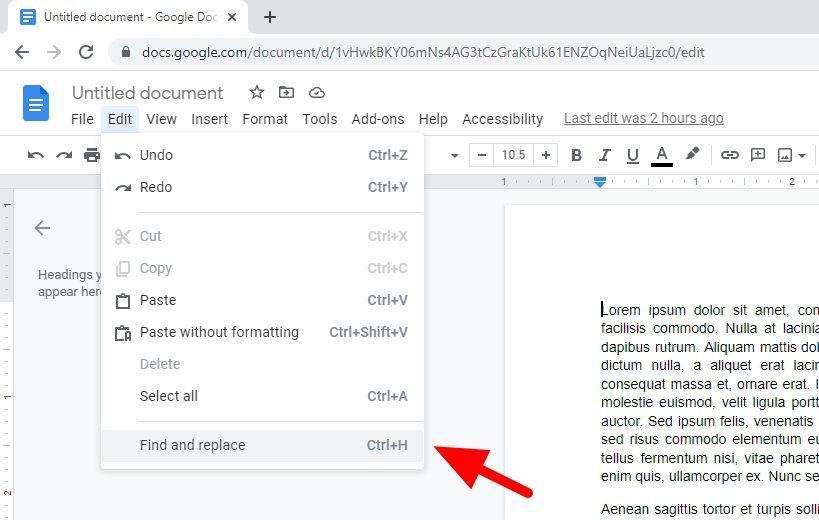 How To Find Replace Specific Words On Google Docs Vegadocs