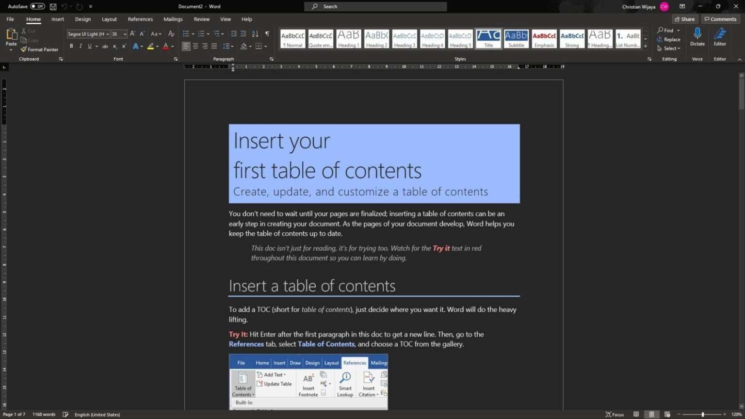 How to Enable 'Dark Theme' on Microsoft Word - Vegadocs