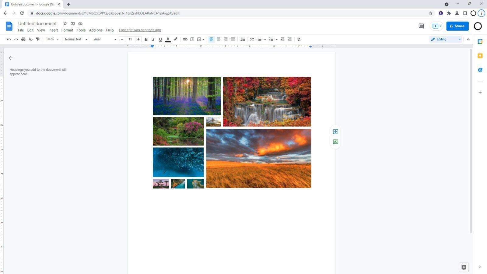How to Create a Simple Photo Collage in Google Docs - Vegadocs