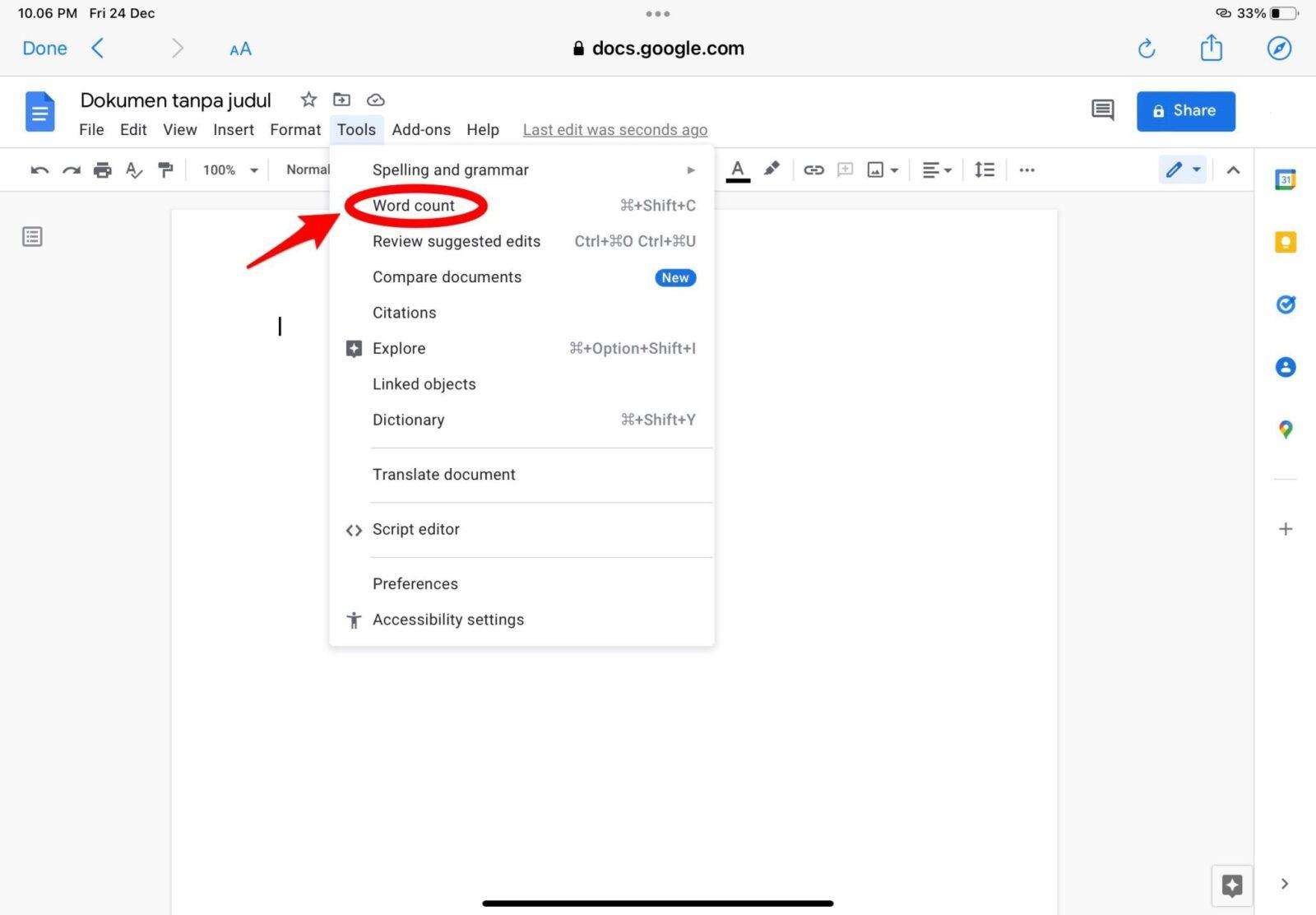 How to Check Word Count on Google Docs - Vegadocs