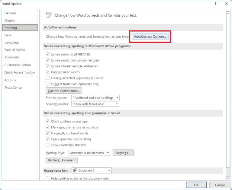 Easy Way to Disable Autocorrect in Microsoft Word - Vegadocs