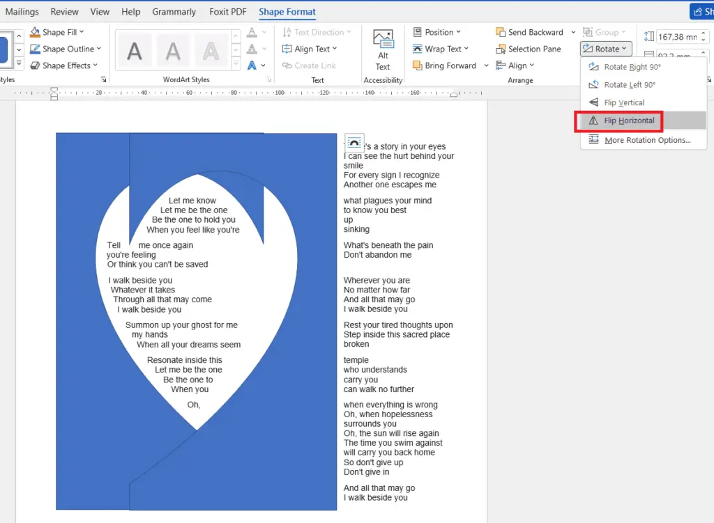 How to Use Microsoft Word to Write Shape Poem - Vegadocs