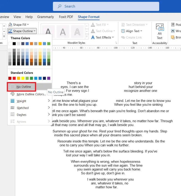 How to Use Microsoft Word to Write Shape Poem - Vegadocs