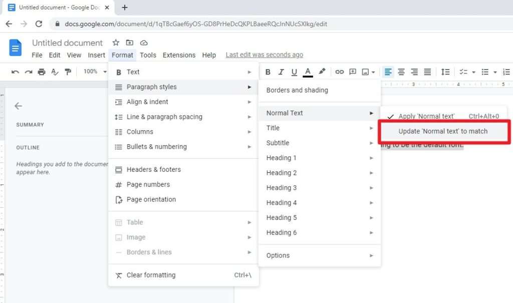 How to Change Default Paragraph Font in Google Docs‍ - Vegadocs