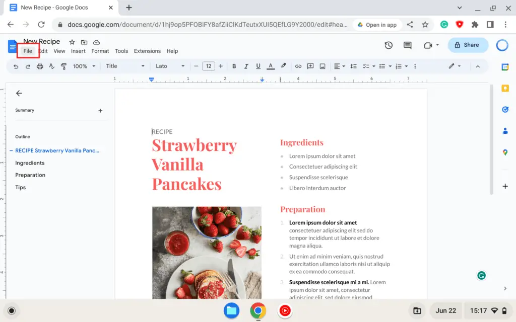 How to Save Google Docs to a Chromebook - Vegadocs