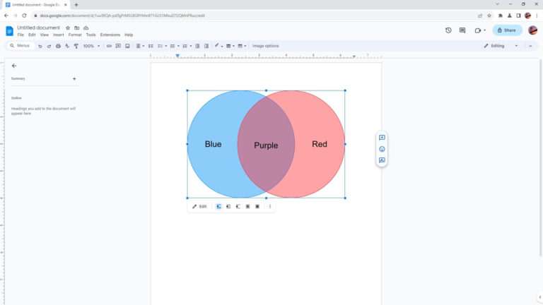 How to Make a Simple Venn Diagram in Google Docs - Vegadocs