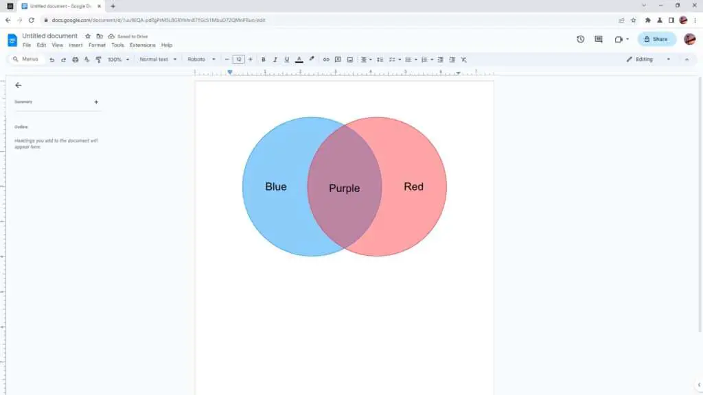 How to Make a Simple Venn Diagram in Google Docs - Vegadocs