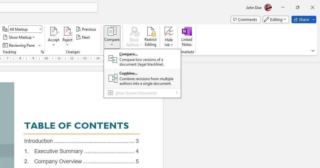 How To Merge Comments From Two Microsoft Word Documents Vegadocs