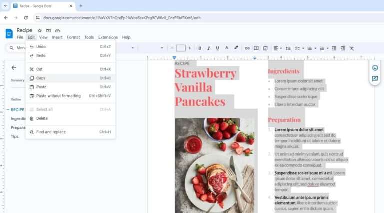 How to Copy and Paste into Google Docs - Vegadocs