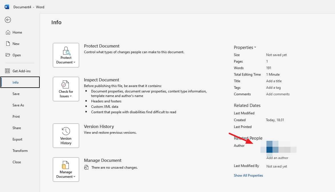 How to See Who Created a Microsoft Word Document - Vegadocs