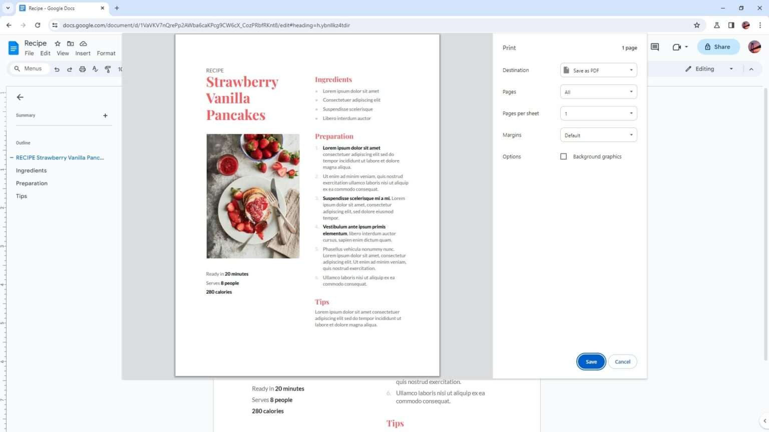 How to Print a Google Docs - Vegadocs