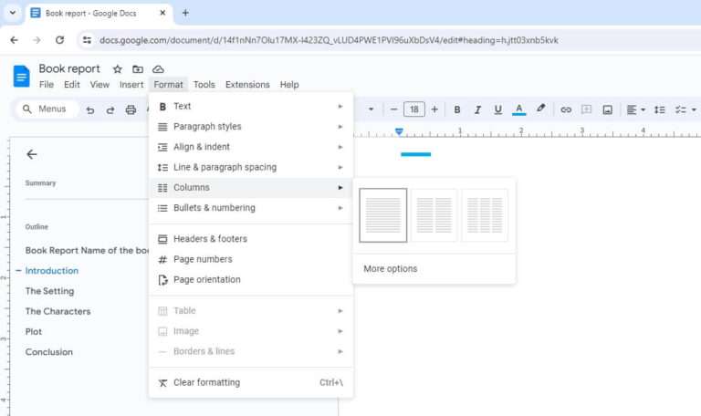 How to Add Column in Google Docs - Vegadocs
