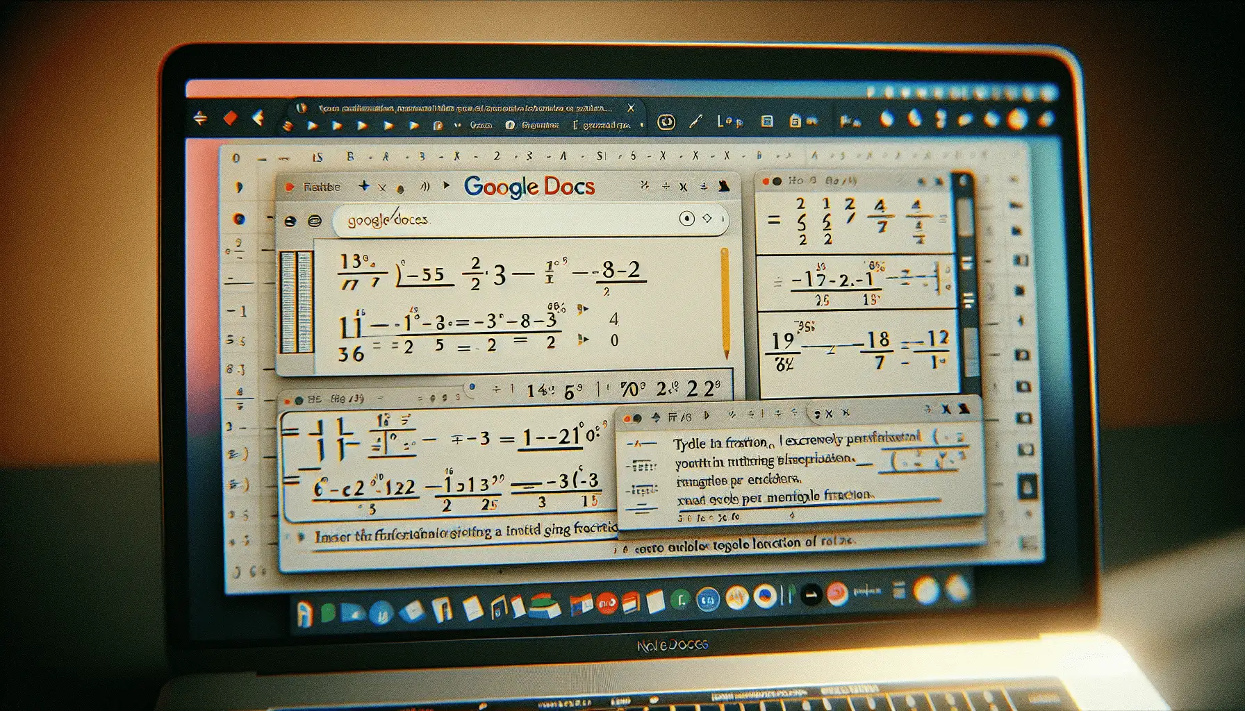 How to Insert a Fraction in Google Docs - Vegadocs